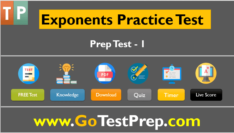 Exponents Practice Test Question Answers 2025
