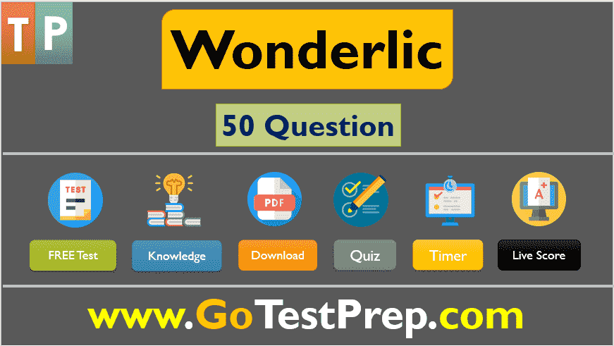 Wonderlic Test: 50 Sample Question Answers QPS SET-1