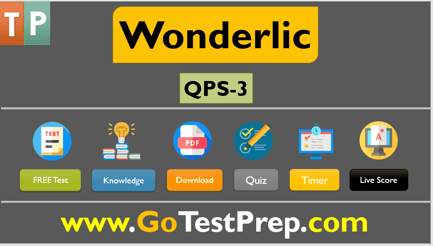 Wonderlic Test Sample Practice Question Answers: QPS SET-3