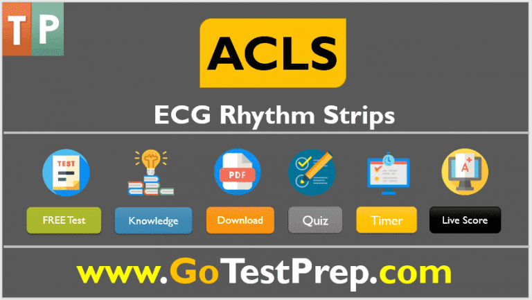 ACLS ECG Rhythm Strips Pretest Question Answers (Quiz) PDF