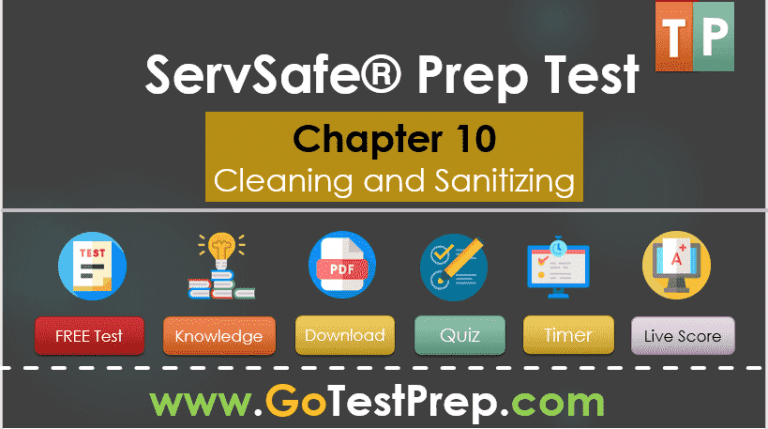 ServSafe Practice Test on Cleaning and Sanitizing (Chapter 10)