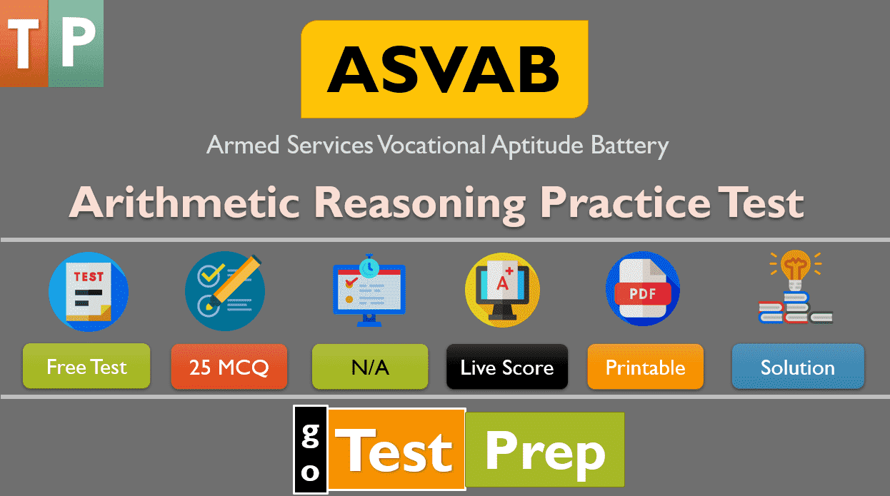 ASVAB Arithmetic Reasoning Practice Test 2020 Sample Questions Answers