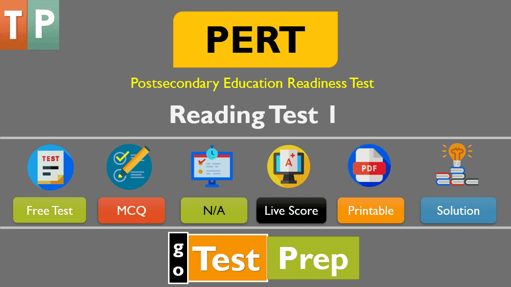 PERT Reading Practice Test 2020 Free Printable PDF 
