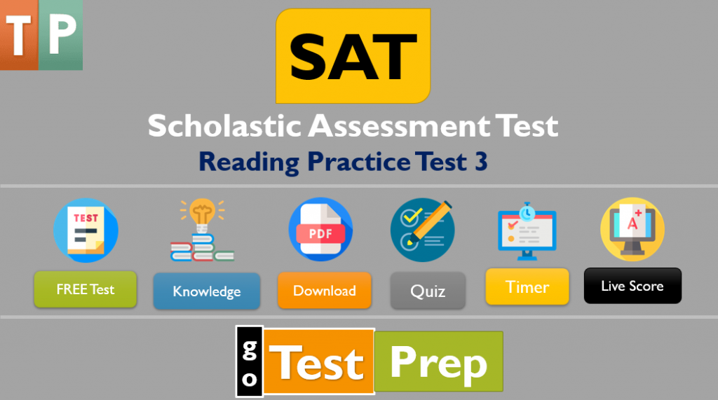 SAT Reading Practice Test 3 (Free Printable Worksheet)