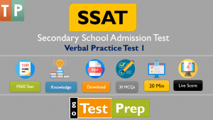 SSAT Verbal Practice Test 2020 (Upper Level and Middle-Level)