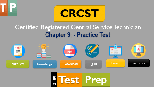 IAHCSMM CRCST Practice Test – Chapter 9 Disinfection