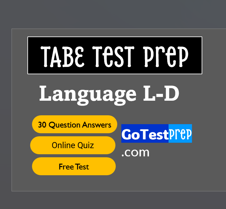 TABE 11&12 Language Practice Test 2024 - Level D